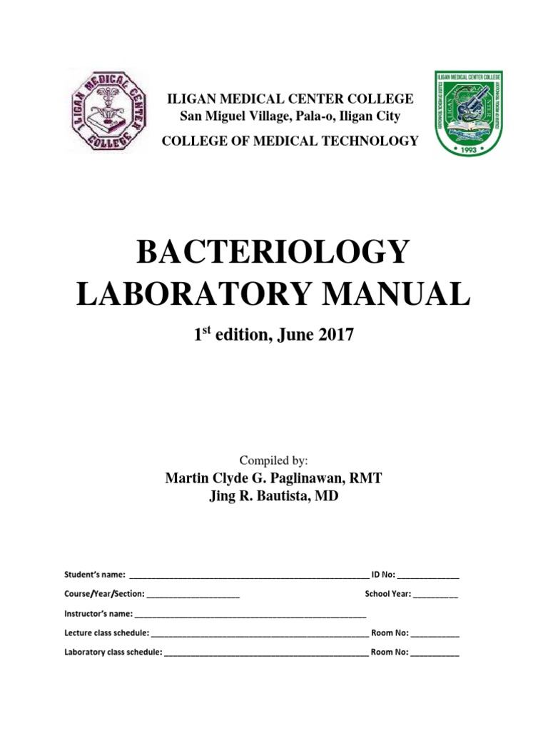 Bacteriology Lab Manual for Medical Tech | PDF