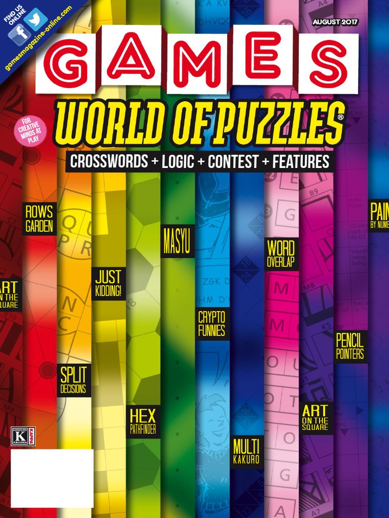 Games World of Puzzles August 2017 | PDF | Leisure