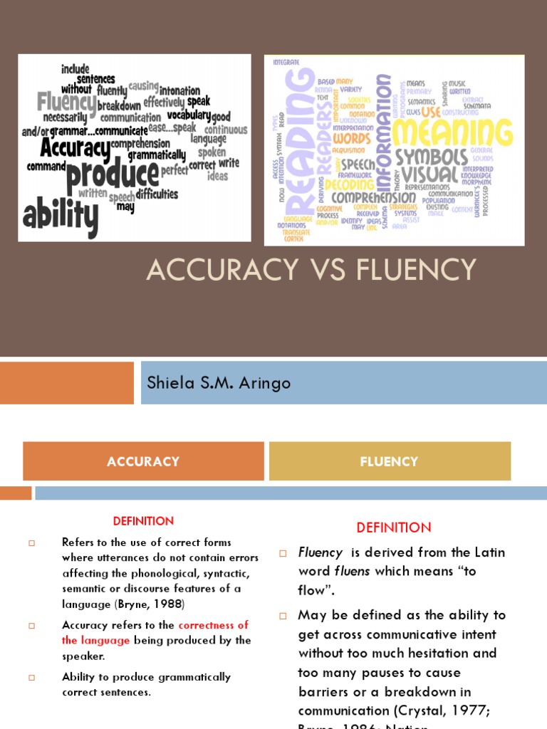 Accuracy Vs Fluency Download Free Pdf Learning Linguistics
