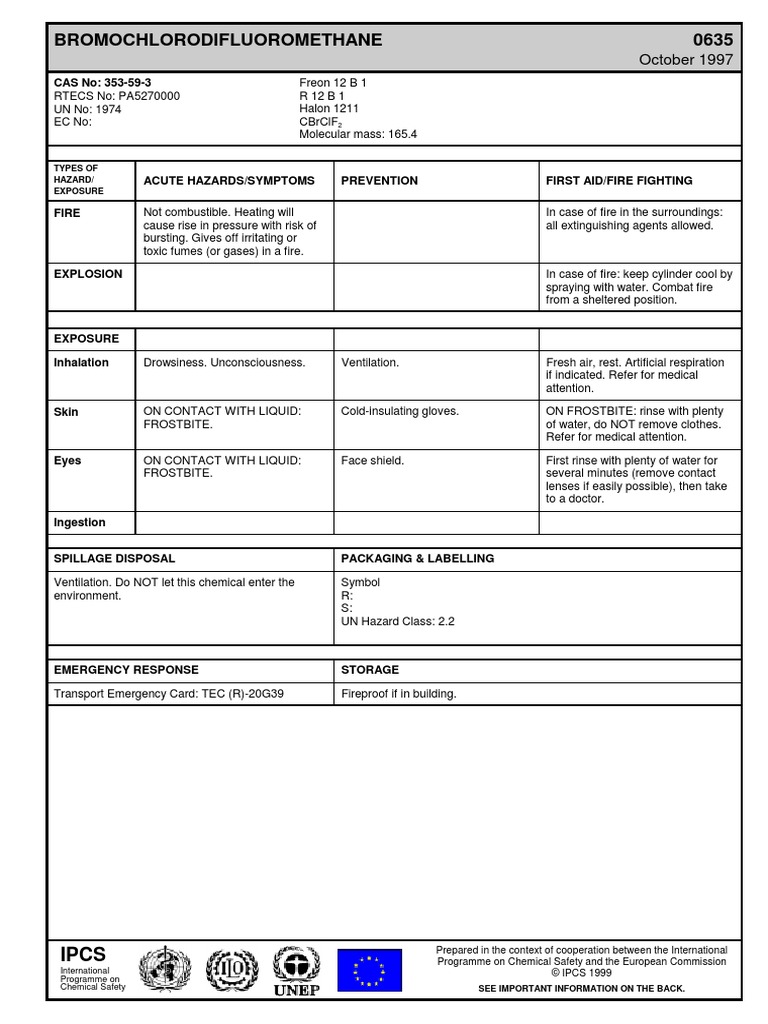 Freon 12 | Gases | Physical Sciences