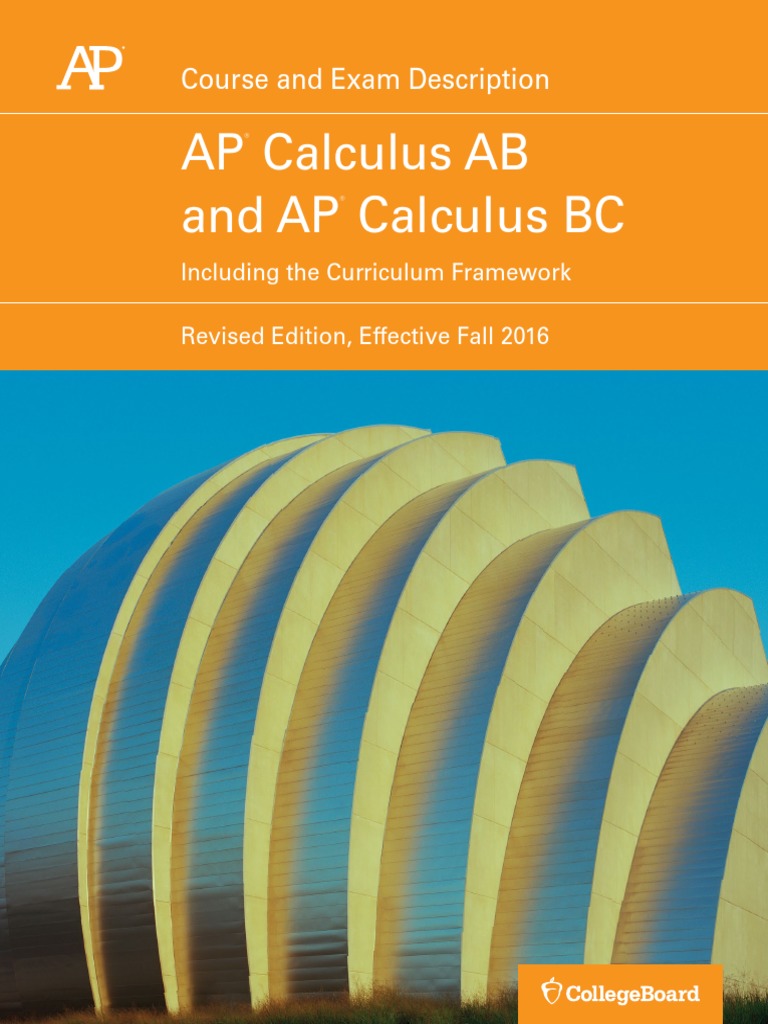 AP Calculus Ab and Bc Course and Exam Description | Advanced Placement ...