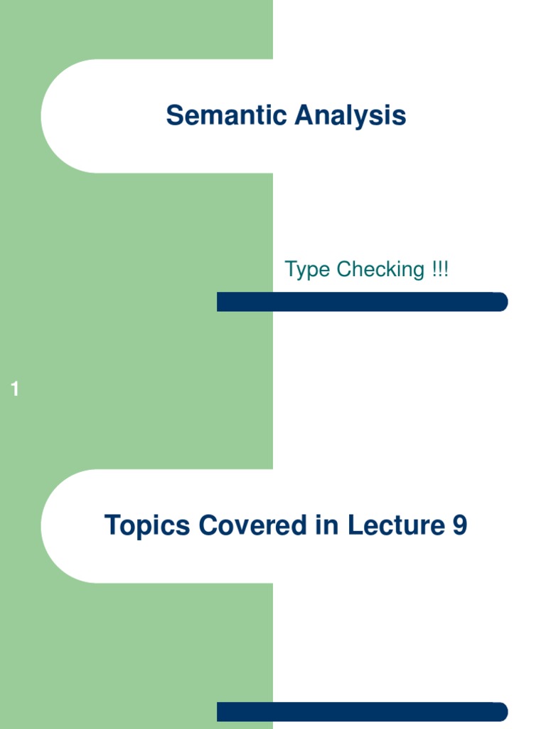Semantic Analysis: Type Checking !!! | PDF | Array Data Type | Pointer (Computer Programming)
