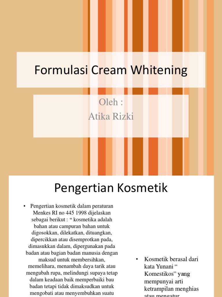 Formulasi Cream Whitening | PDF