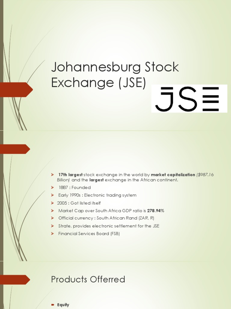 Johannesburg Stock Exchange (JSE) | PDF