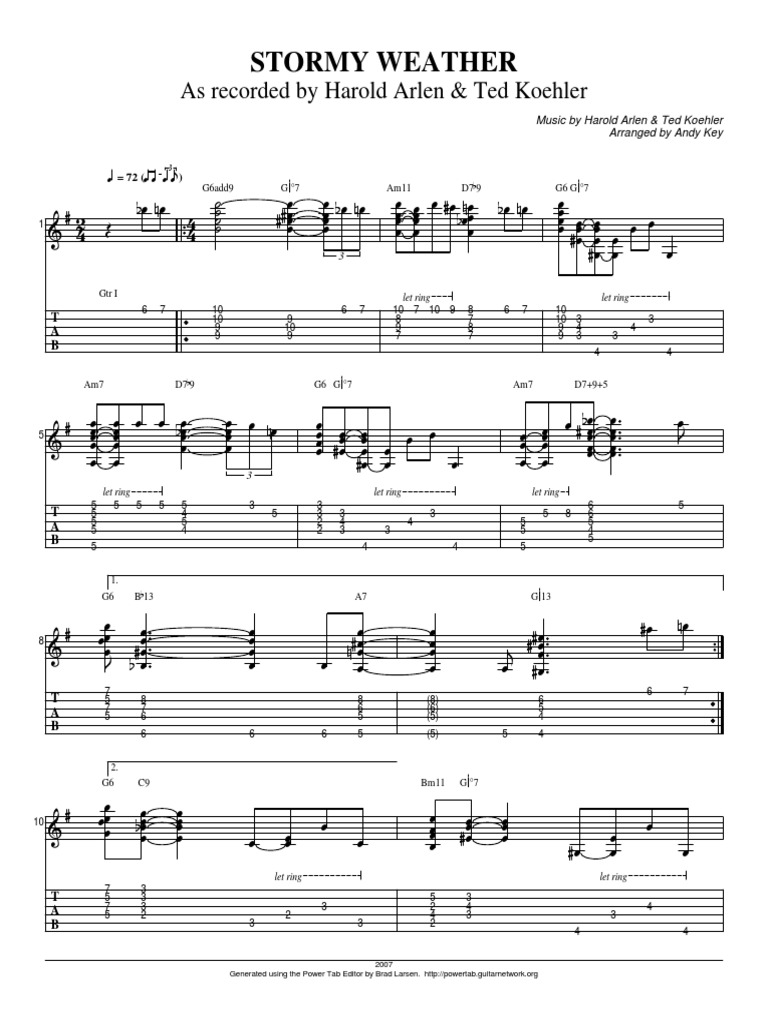 Stormy Weather Guitar Chords