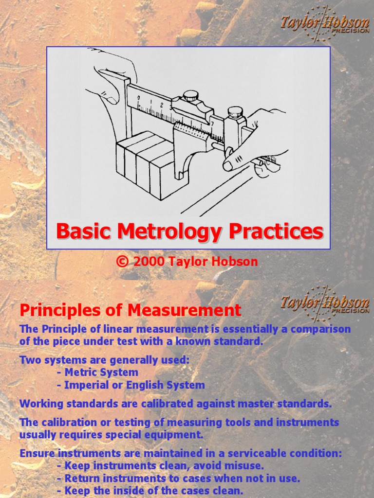 Basic Metrology Practices TAYLOR HOBSON | PDF | Scientific Observation | Screw