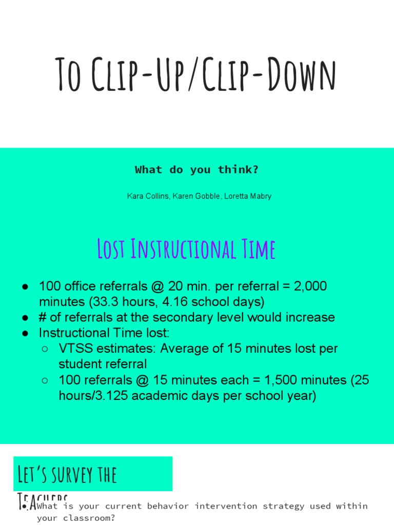 To Clip-Up or Clip-Down PBL | PDF | Applied Psychology | Cognitive Science