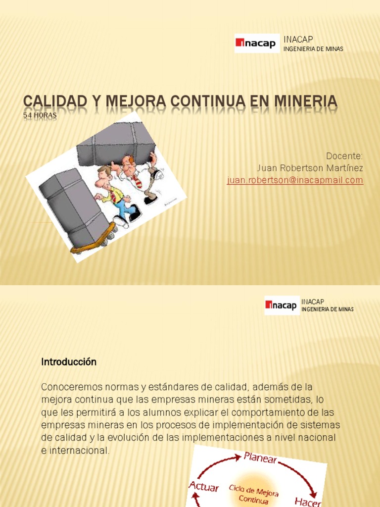 Calidad y Mejora Continua 1 | PDF | Calidad (comercial) | Industrias
