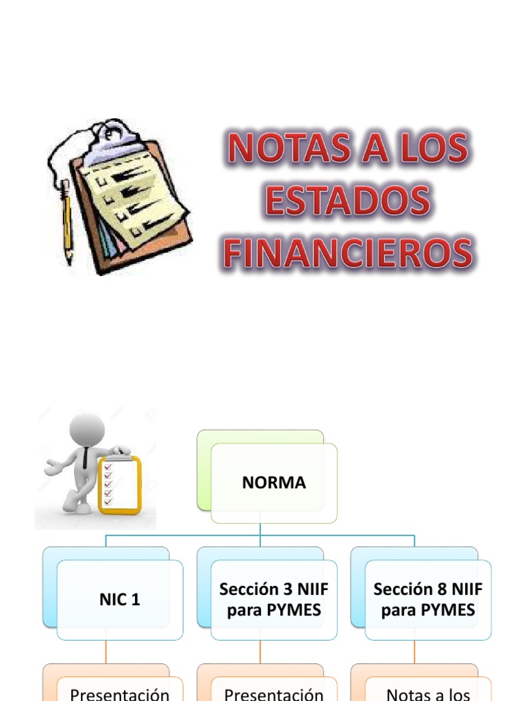 Notas a Los Estados Financieros | normas internacionales de INFORMACION FINANCIERA | Estado ...