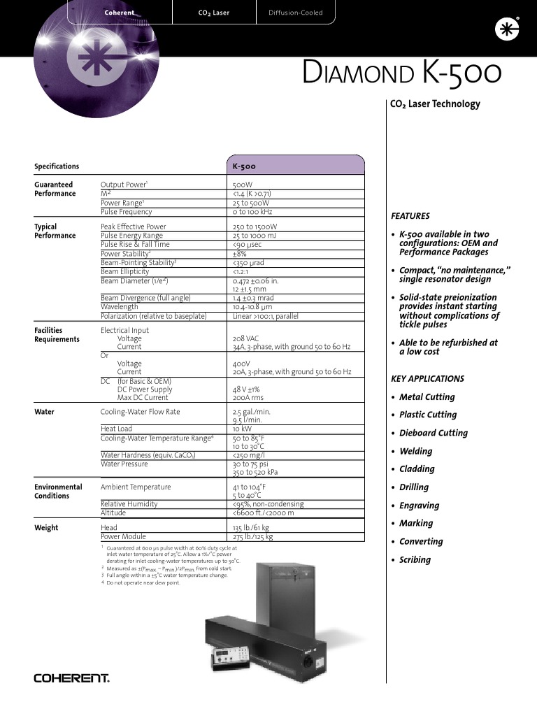 Diamond k500 Ds | Download Free PDF | Laser | Electrical Engineering