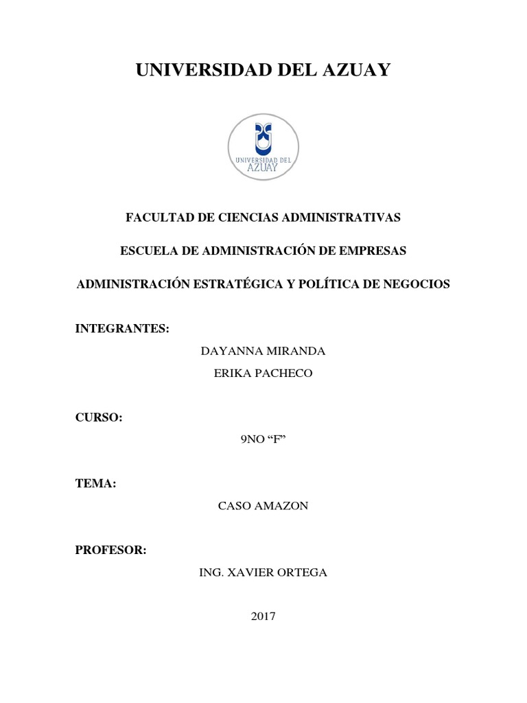 Caso Amazon. | PDF | Amazon.Com | Comercio electrónico