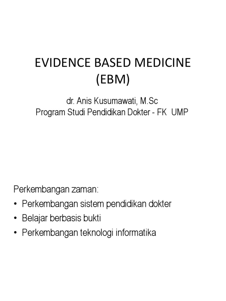 Ebm PPT Kuliah | PDF