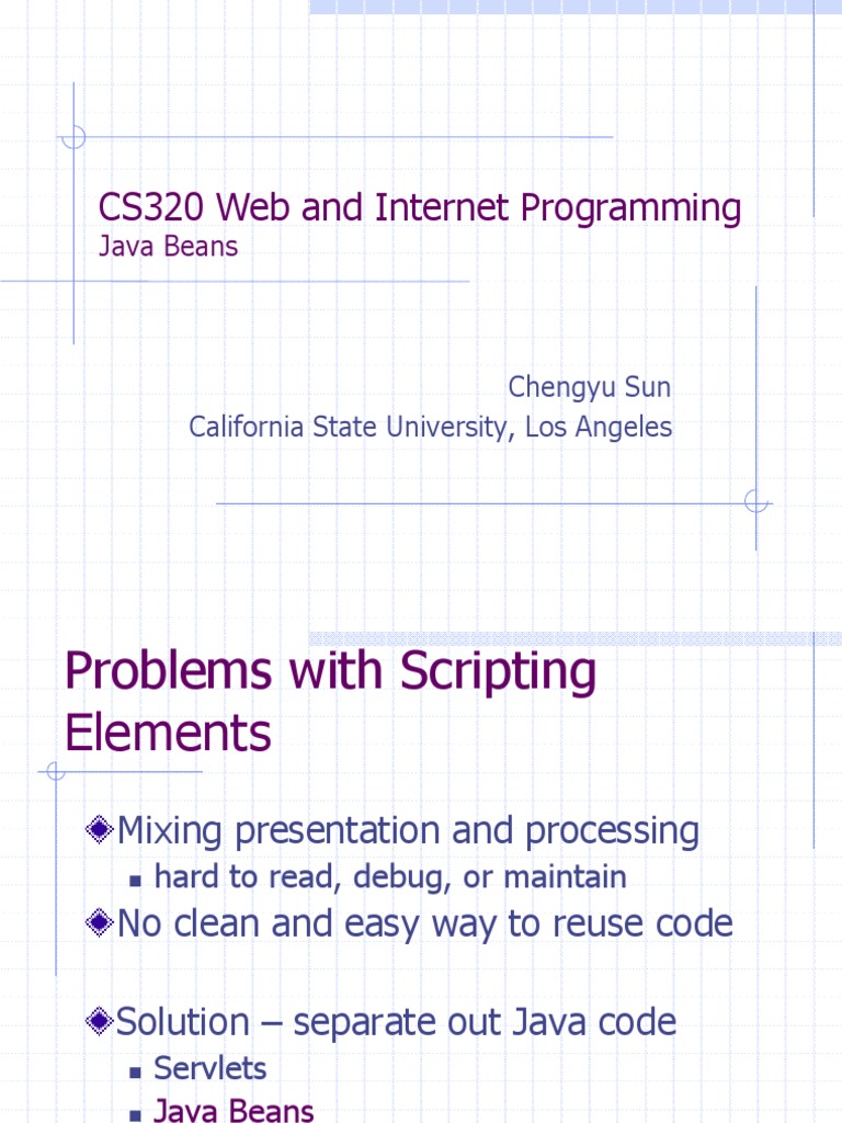 Java Beans Overview and Properties | PDF | Java (Programming Language ...