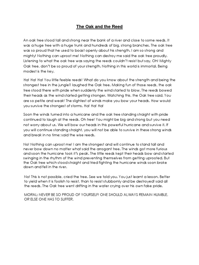 The Oak and The Reed | PDF