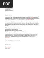 Midwife Application Letter Samples | PDF | Midwife | Midwifery