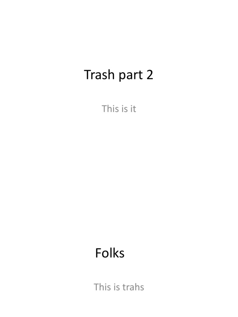 Understanding Trash: Part 2 Insights | PDF