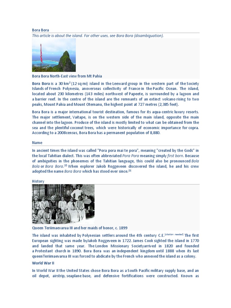 Bora Bora | PDF | Nature