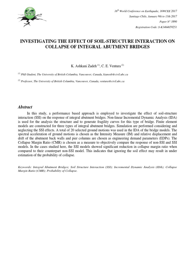 Investigating The Effect of Soil-Structure Interaction On Collapse of Integral Abutment Bridges ...