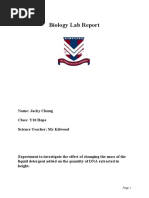 Dna Extraction Lab Report | PDF | Experiment | Dna