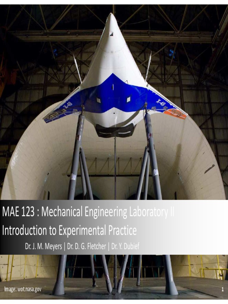 MAE 123: Mechanical Engineering Laboratory II Introduction To ...