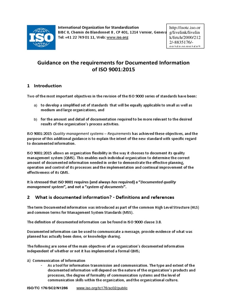 Documented - Information para Iso9001-2015 | PDF | Quality Management ...