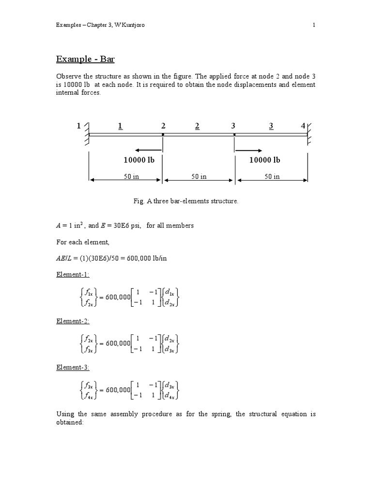 Structural Analysis of Bar and Truss | PDF | Equations | Analysis