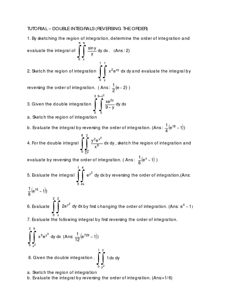 Double Integrals for Math Students | PDF | Integral | René Descartes