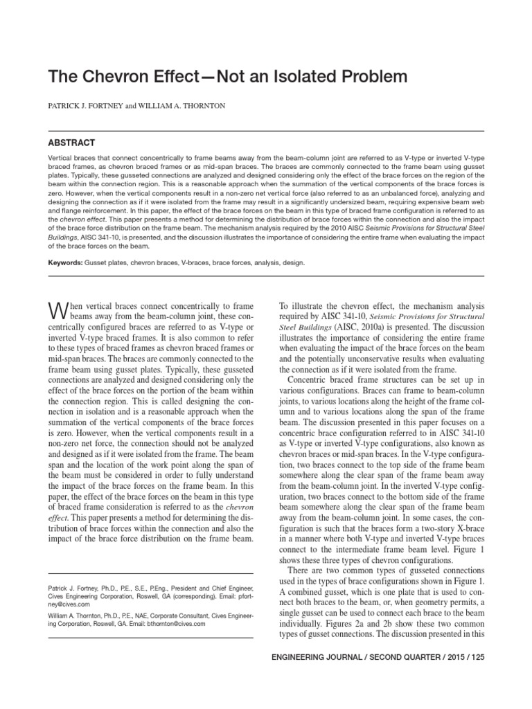 Chevron Effect AISC Publication | PDF | Beam (Structure) | Bracket