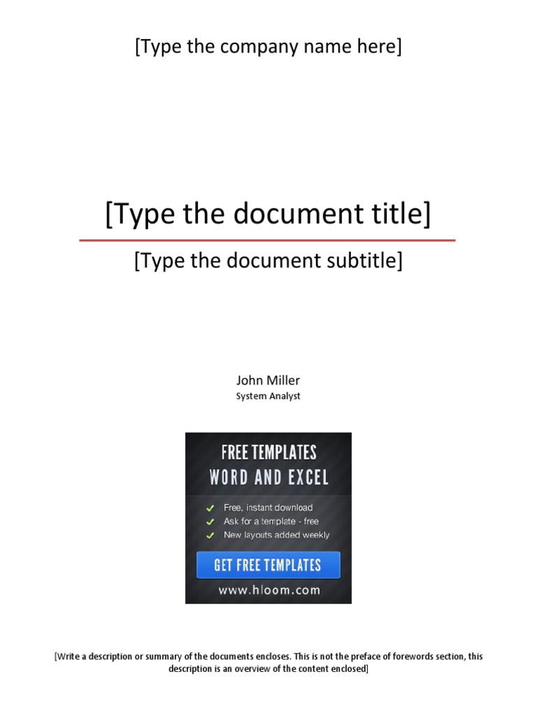 Formal Title Page Template | PDF