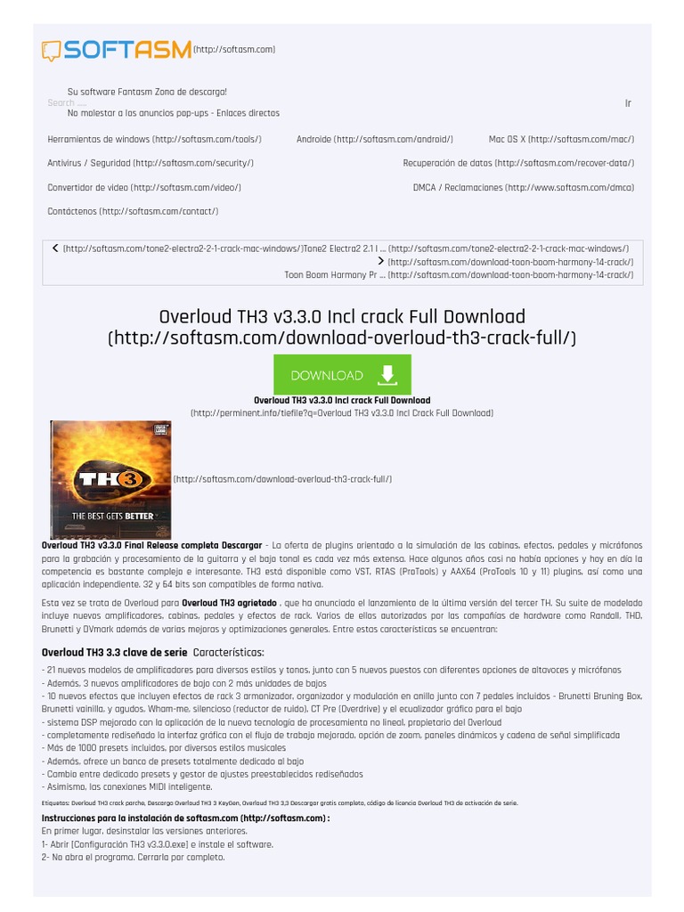 Overloud TH3 v3.3 | PDF | Microsoft Windows | Familias de sistemas ...