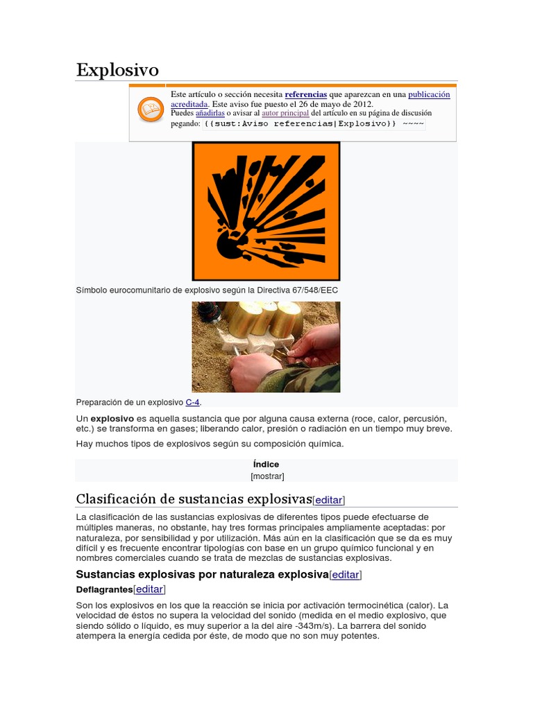 Explosivos Wikipedia | Material explosivo | Explosión