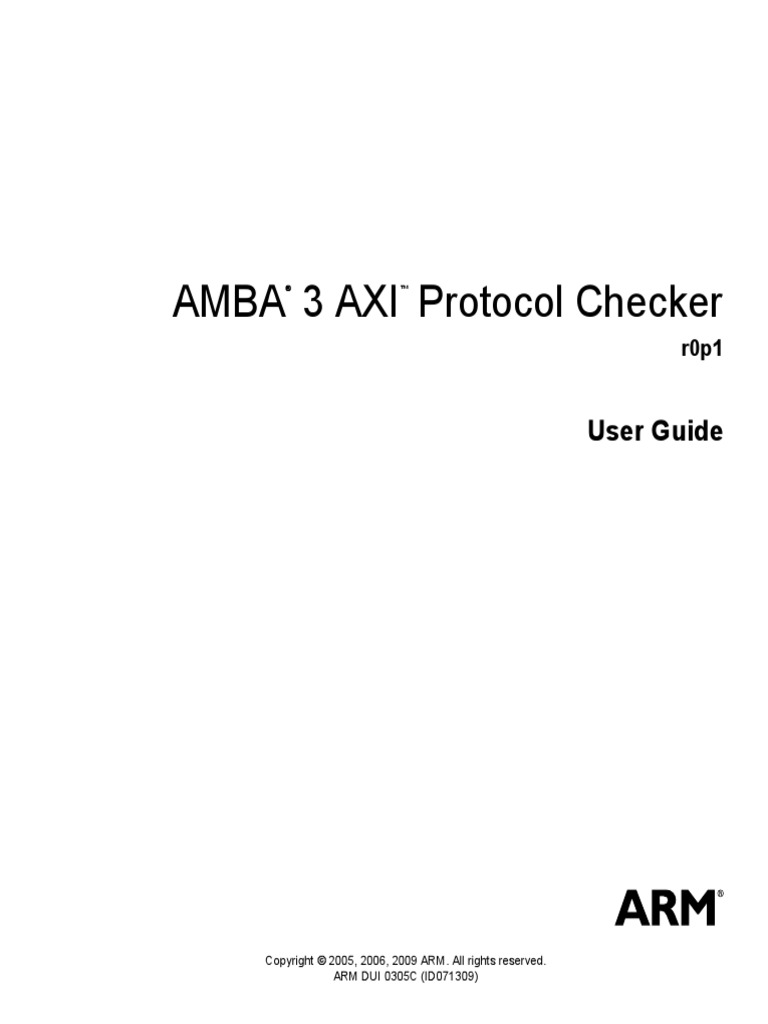 Amba 3 Axi Protocol Checker: User Guide | PDF | Hardware Description Language | Communications ...
