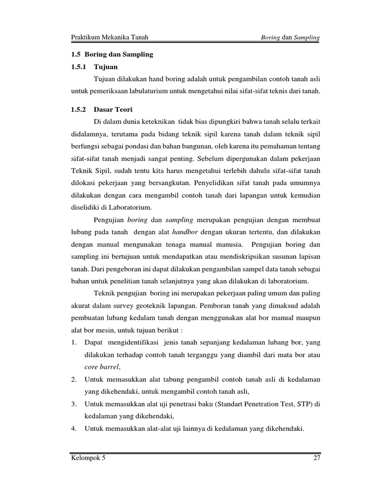 1.5 Boring | PDF