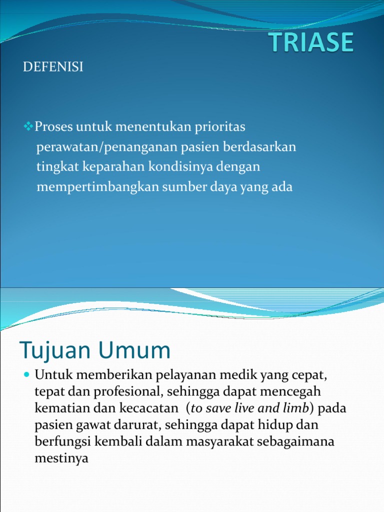 Proses dan Tujuan Triase ATS di IGD | PDF