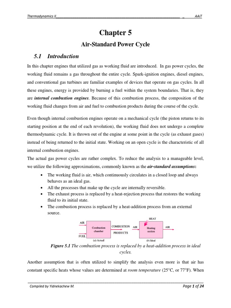Air Standard Power Cycle | PDF | Internal Combustion Engine | Gas Turbine