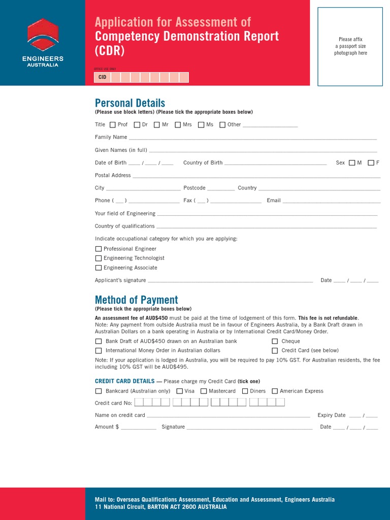 Competency Demonstration Report Applicationform | PDF | Credit Card ...