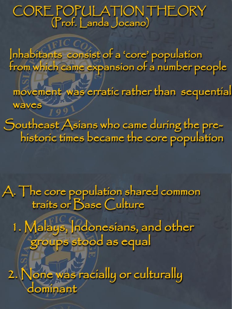 Core Population Pre History | PDF | Philippines | Museology