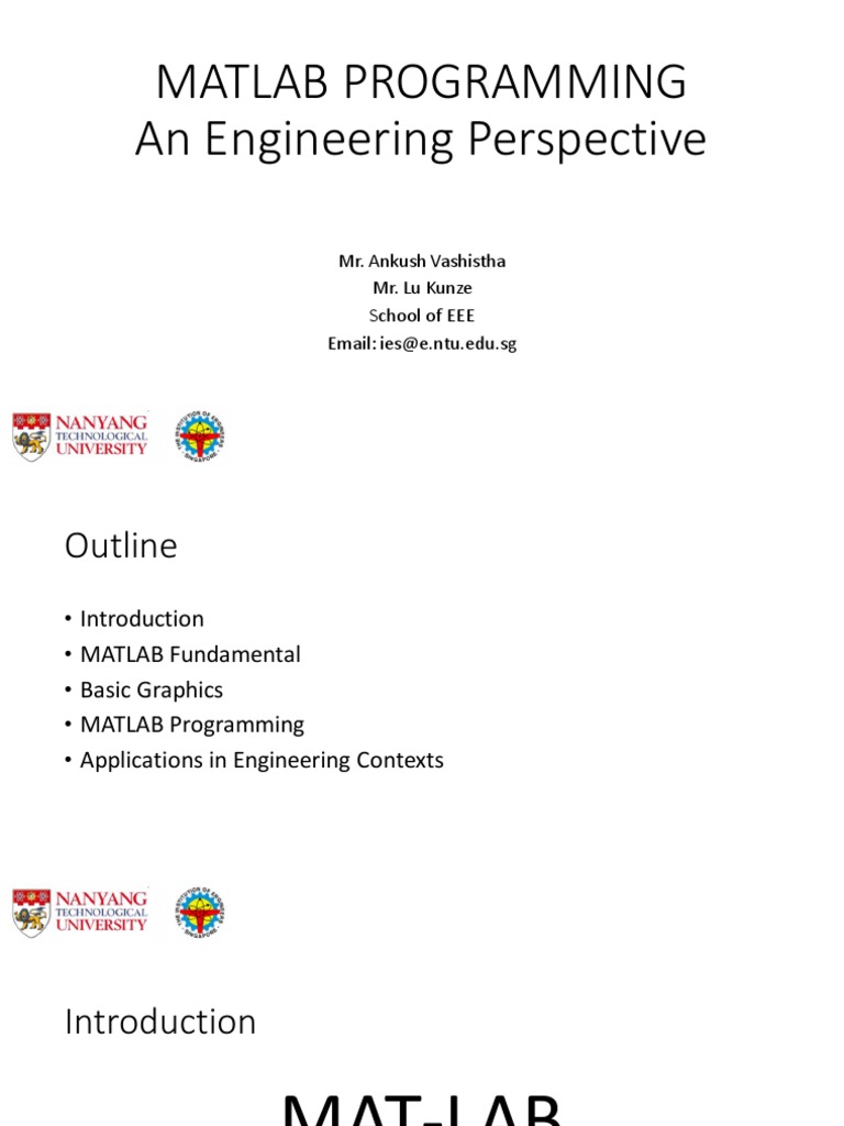 MATLAB PROGRAMMING An Engineering Perspective | PDF | Trigonometric Functions | Sine