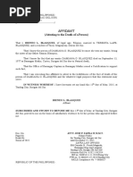Affidavit of Proof of Life Document | PDF | Law