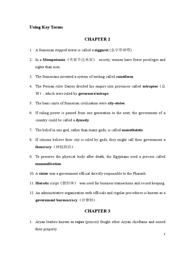 Using Key Terms: theocracy（神权政治） | PDF | Catholic Church | Heresy