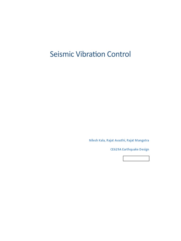 Seismic Vibration Control | PDF | Bearing (Mechanical) | Viscoelasticity