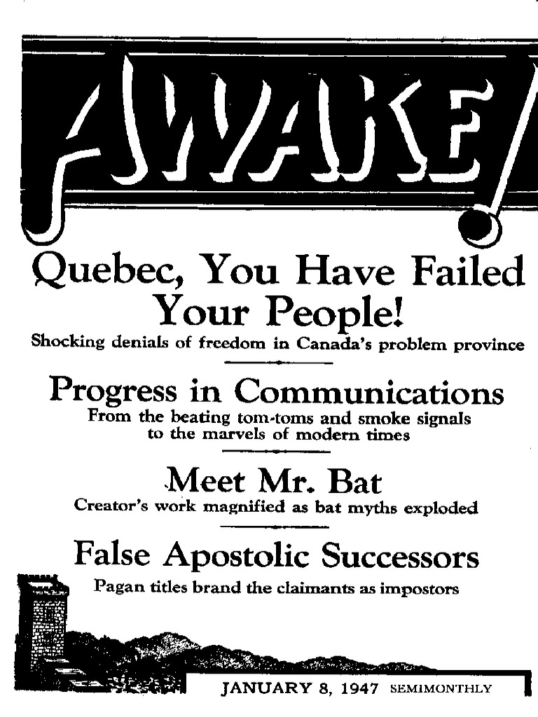 (1947) Awake! (Watchtower Bible & Tract Society) | PDF