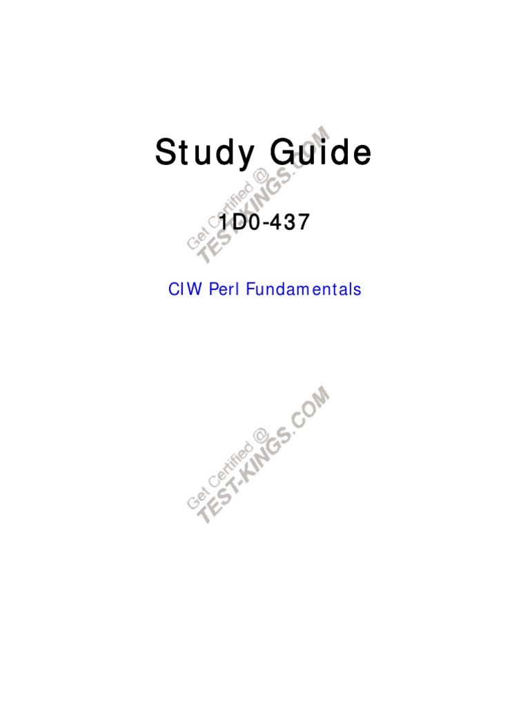 Study Guide: CIW Perl Fundamentals | PDF | Regular Expression | Control ...
