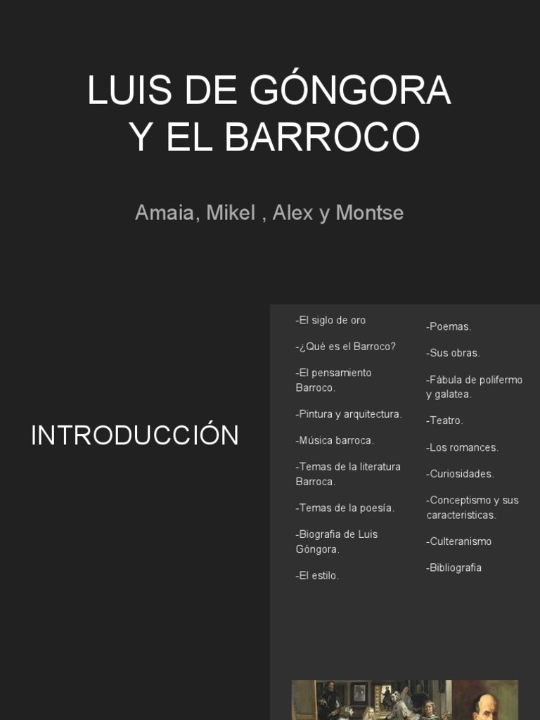 Luis de Gongora | PDF | Barroco | Poesía