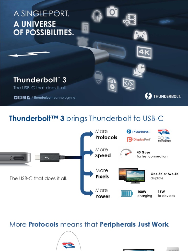 Thunderbolt 3 Overview | PDF | Usb | Physical Layer Protocols