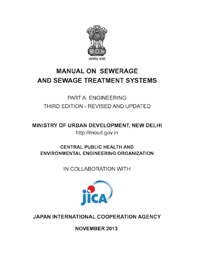 Sewerage Manual Part-A CPHEEO | PDF | Sewage | Sanitation