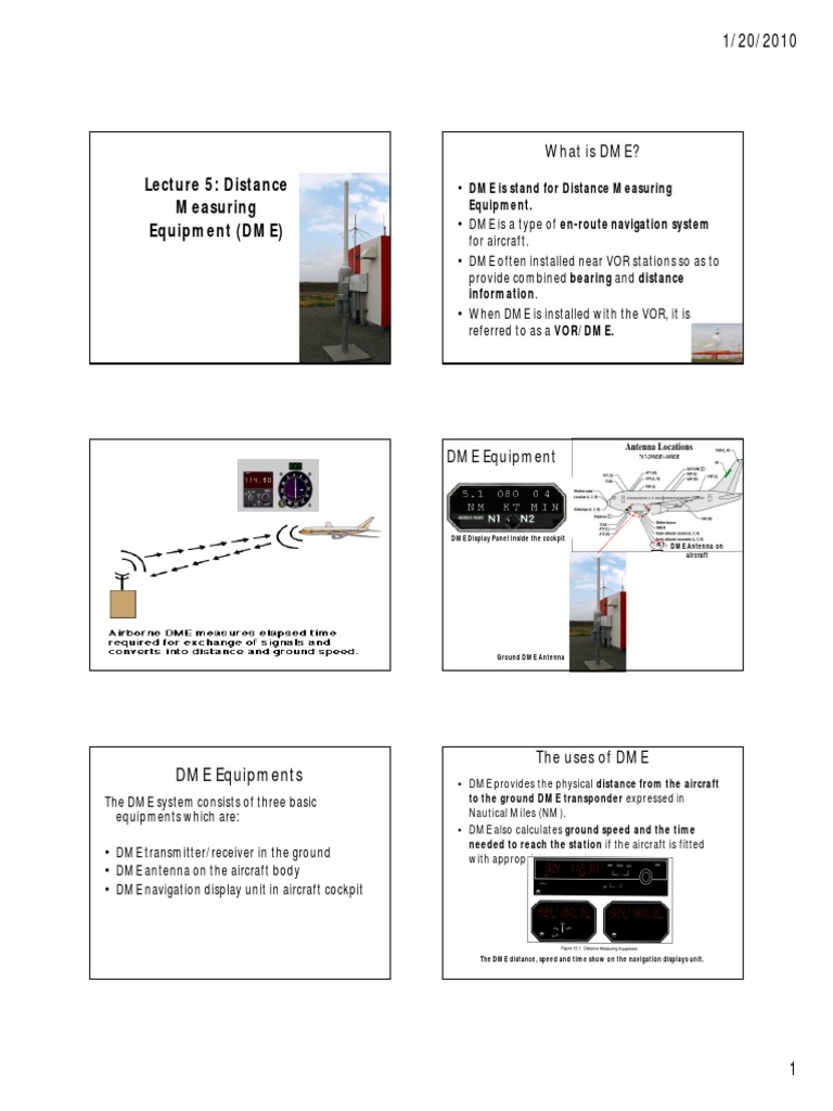 Lecture 5: Distance Measuring Equipment (DME) | PDF | Radio ...