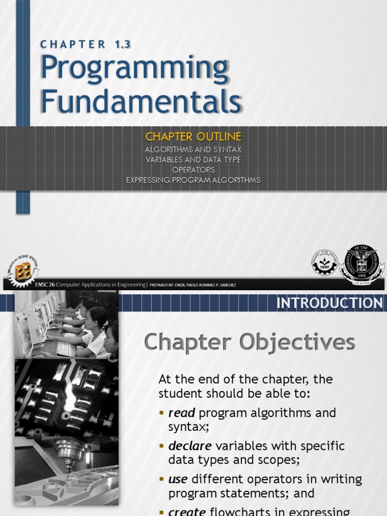 1 3 Programming Fundamentals Pdf Pdf Data Type Variable Computer Science