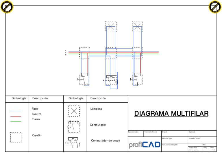Diagrama Multifilar: Simbología Descripción Simbología Descripción | PDF