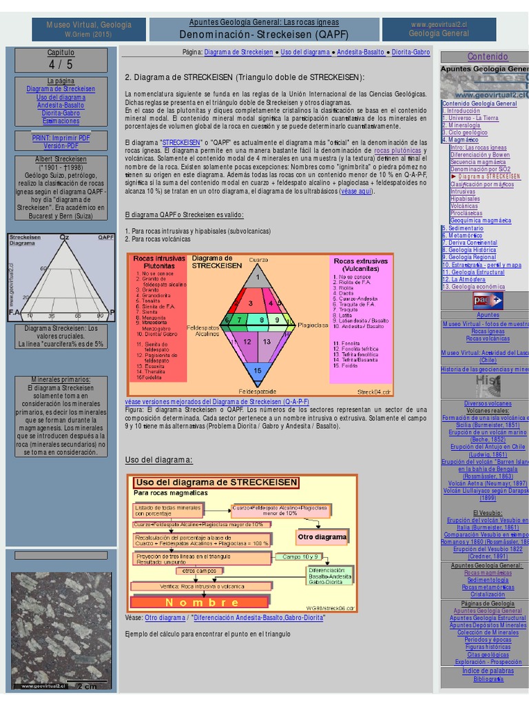 Diagrama QAPF | PDF | Roca ígnea | Roca (geología)